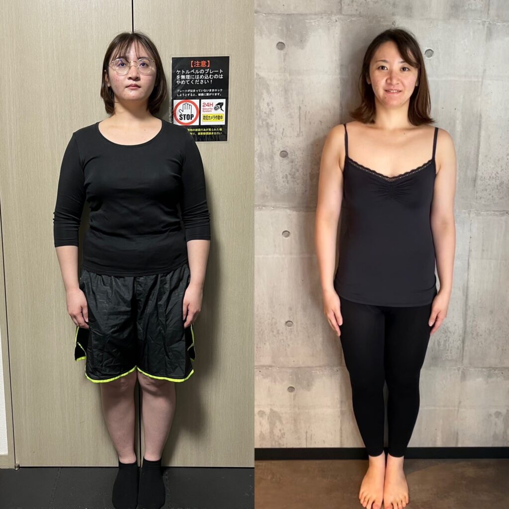 70キロ代の女性がダイエットで10キロ以上痩せて美肌になったビフォーアフター